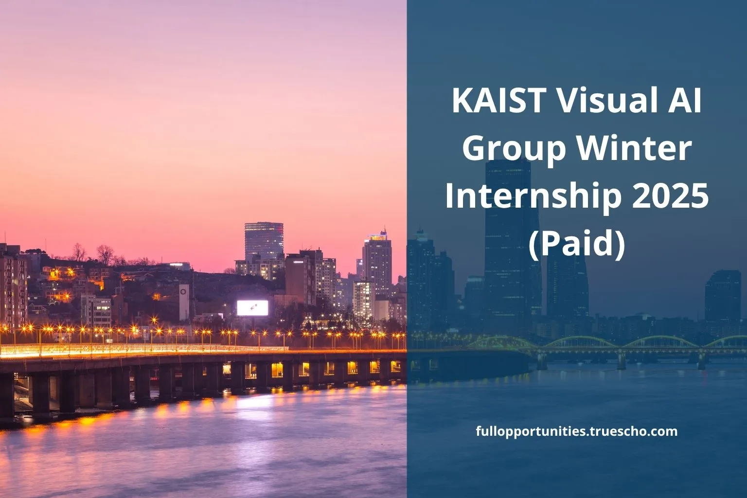KAIST Visual AI Group Winter Internship 2025 (Paid) - full opportunities